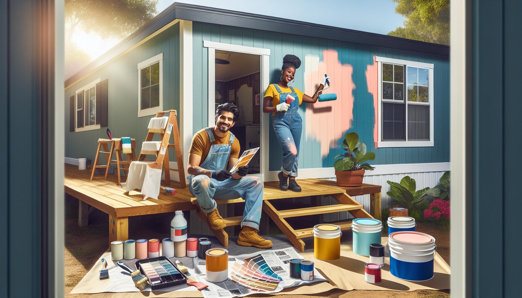 How To Paint A Mobile Home Exterior: Budget Makeover Secrets ...
